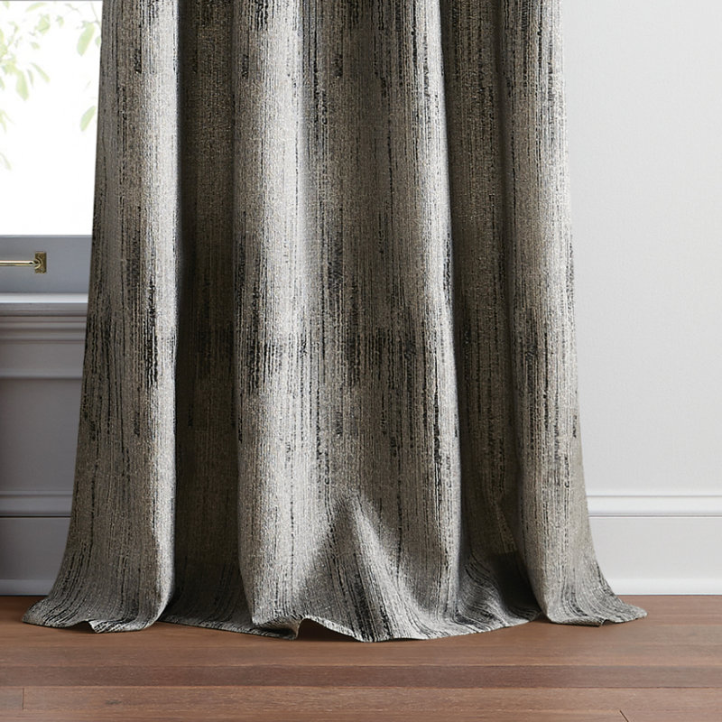 DKNY Basalt Jacquard Black Ice Curtain Panel Pair (Set of 2) & Reviews | Wayfair